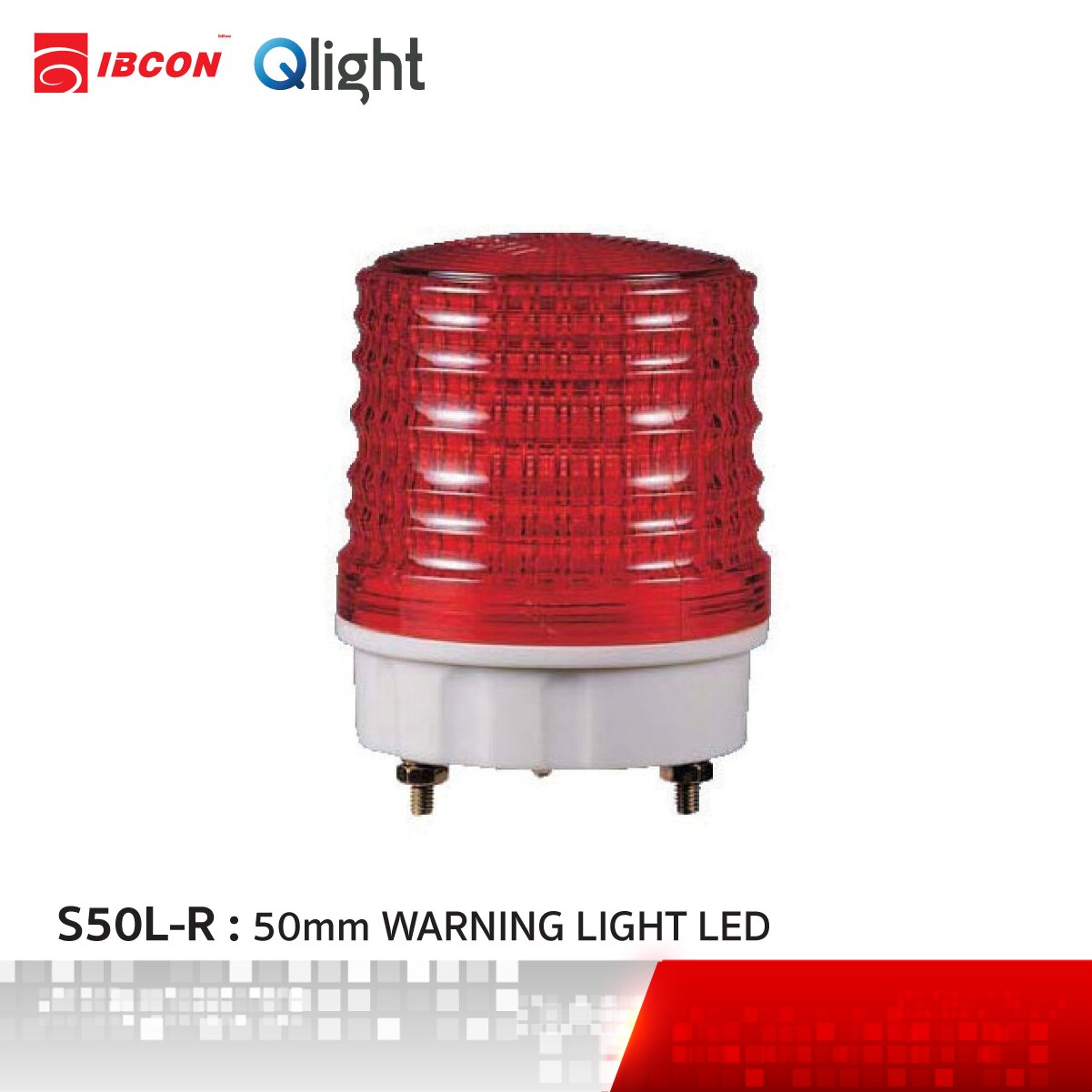 [S50L] Ø50mm LED Steady/Flashing Signal Light - IBCON