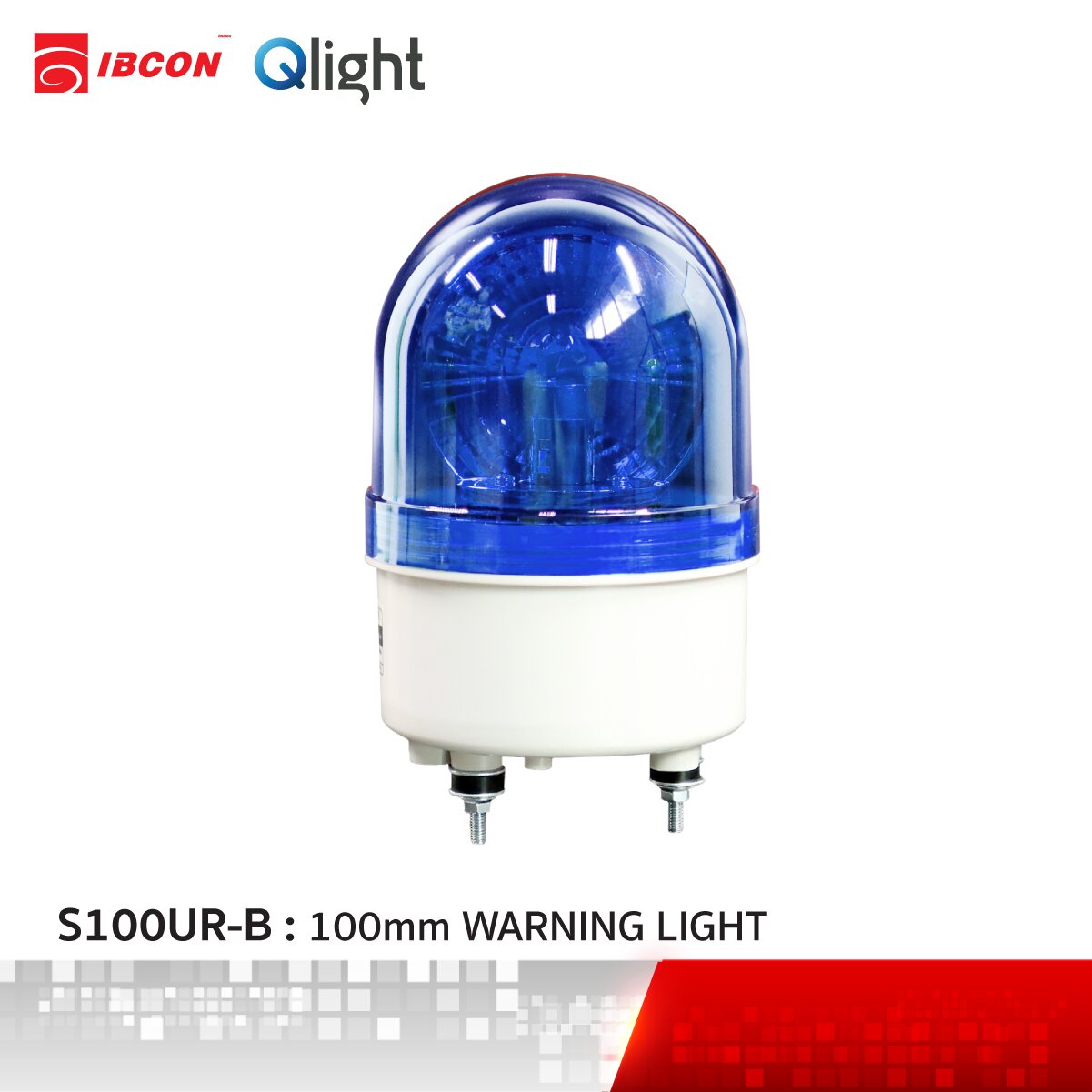 [S100UR] Ø100mm Bulb Revolving Warning Light - IBCON