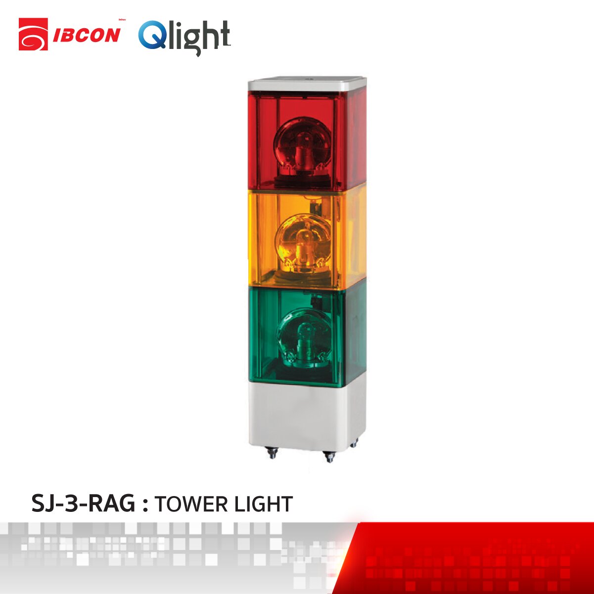 [SJ] Ø95×95mm Bulb Revolving Tower Warning Lights - IBCON