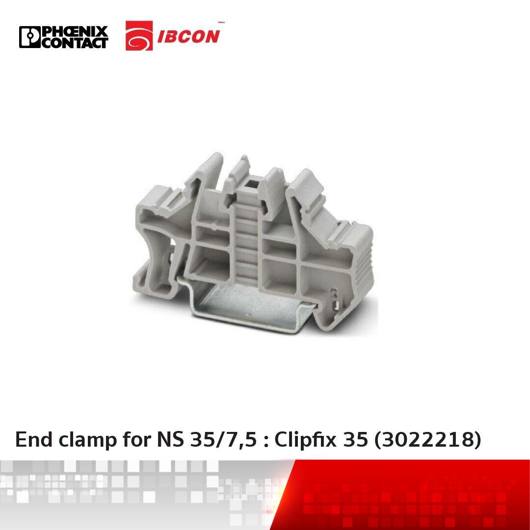 End clamp for NS 35/7,5 : Clipfix 35 : 3022218 (ชุด 10 ชิ้น) - IBCON