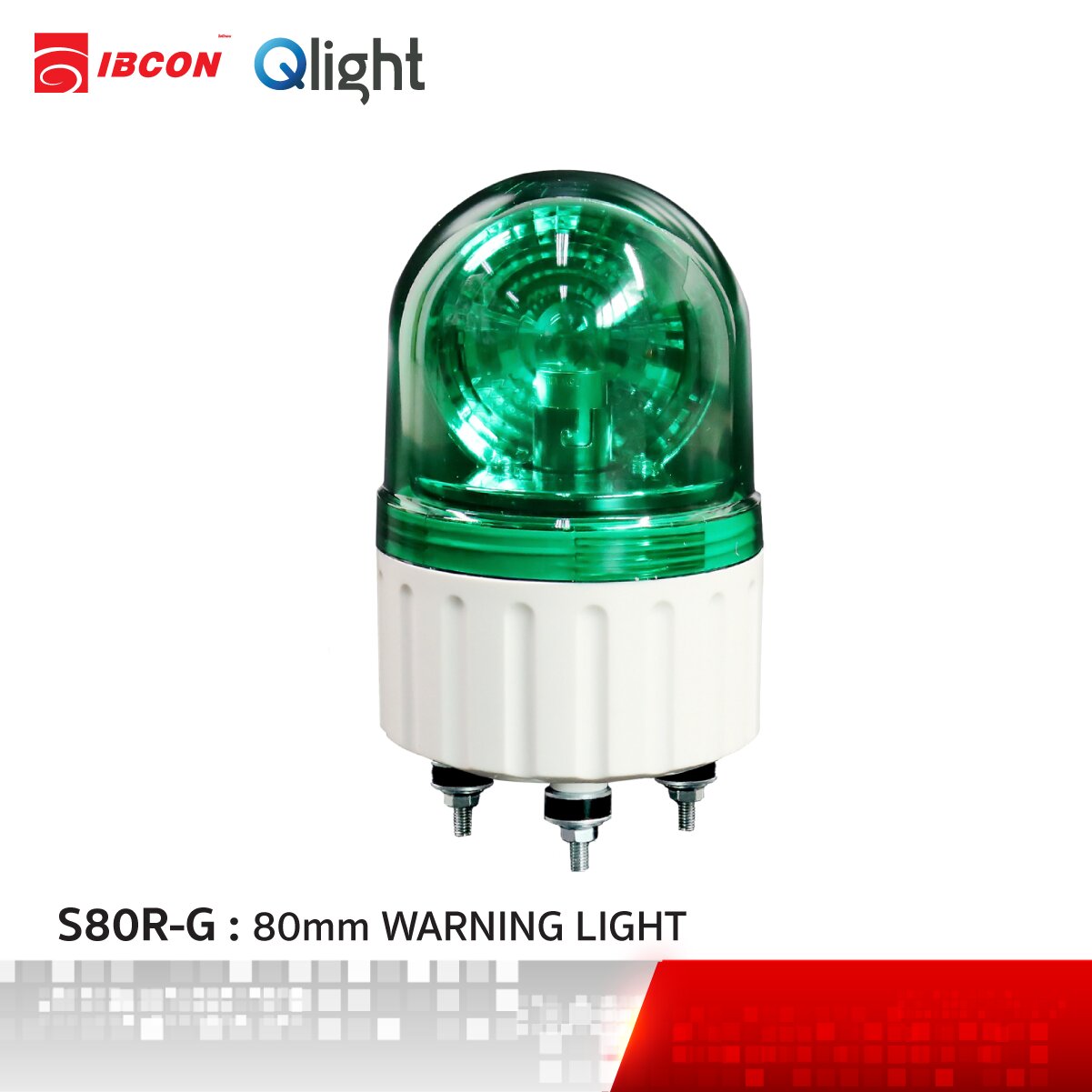 [S80R] Ø80mm Bulb Revolving Warning Light - IBCON