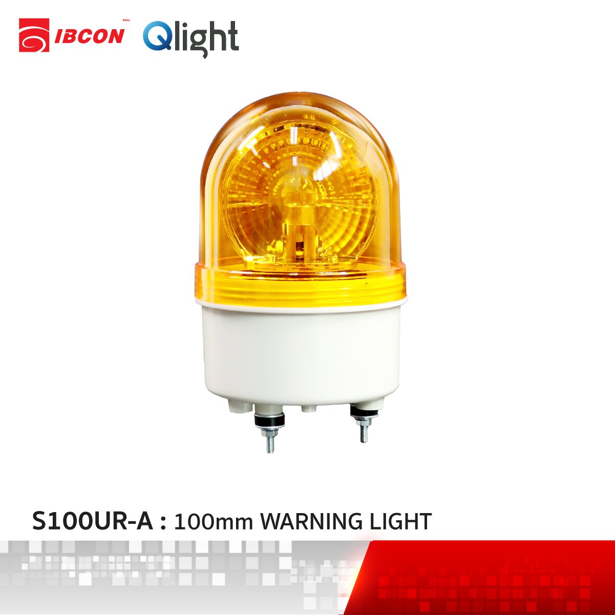 [S100UR] Ø100mm Bulb Revolving Warning Light - IBCON