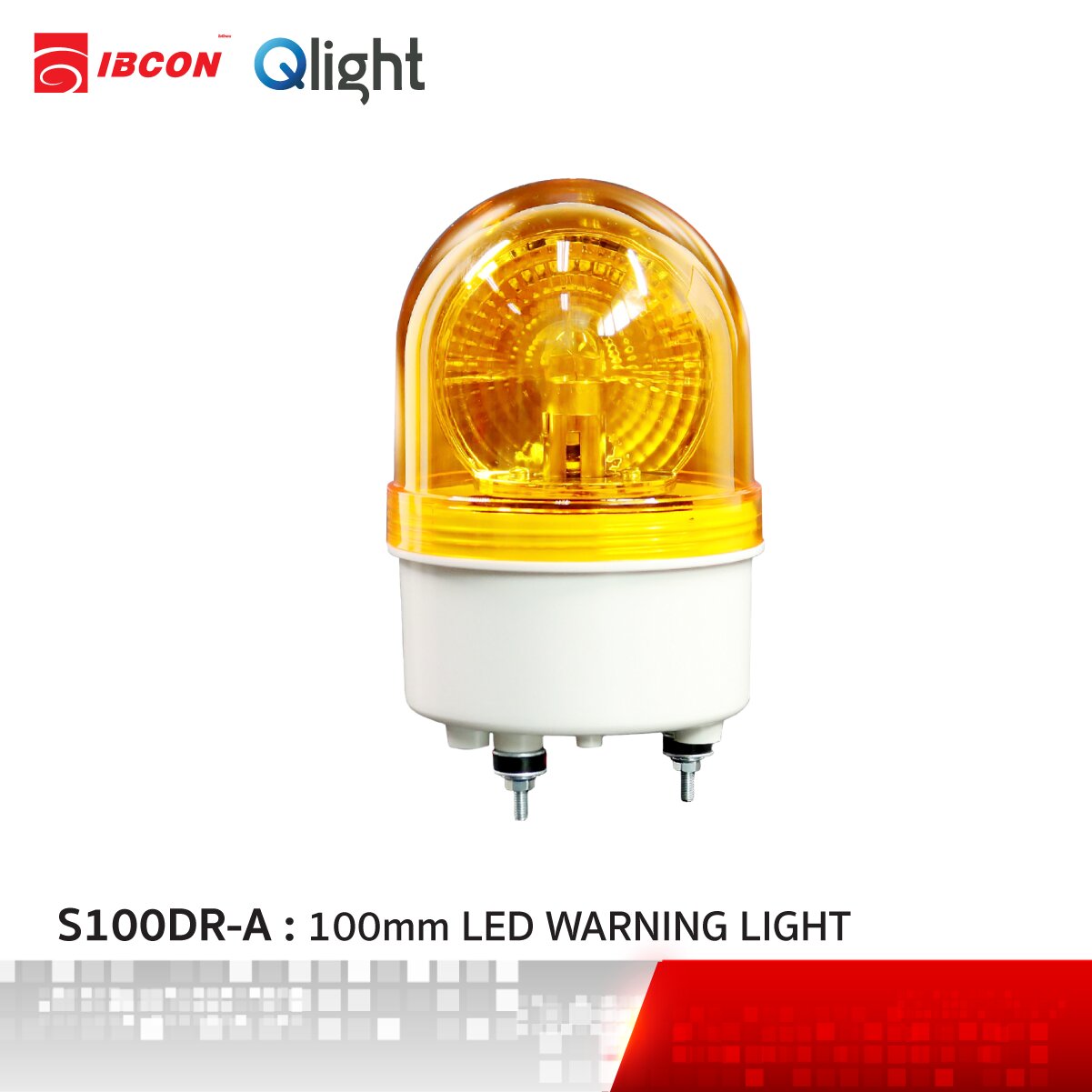 [ S100DR ] Ø100mm LED Revolving Warning Light - IBCON
