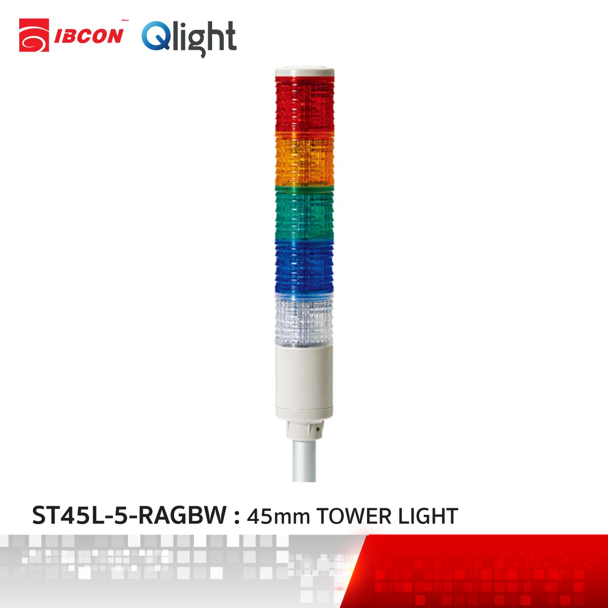 [ ST45L ] Ø45mm Pole Mount Type LED Steady Tower Lights - IBCON