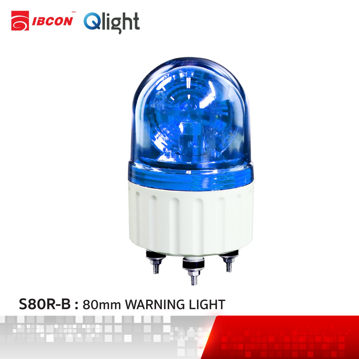 [S80R] Ø80mm Bulb Revolving Warning Light - IBCON