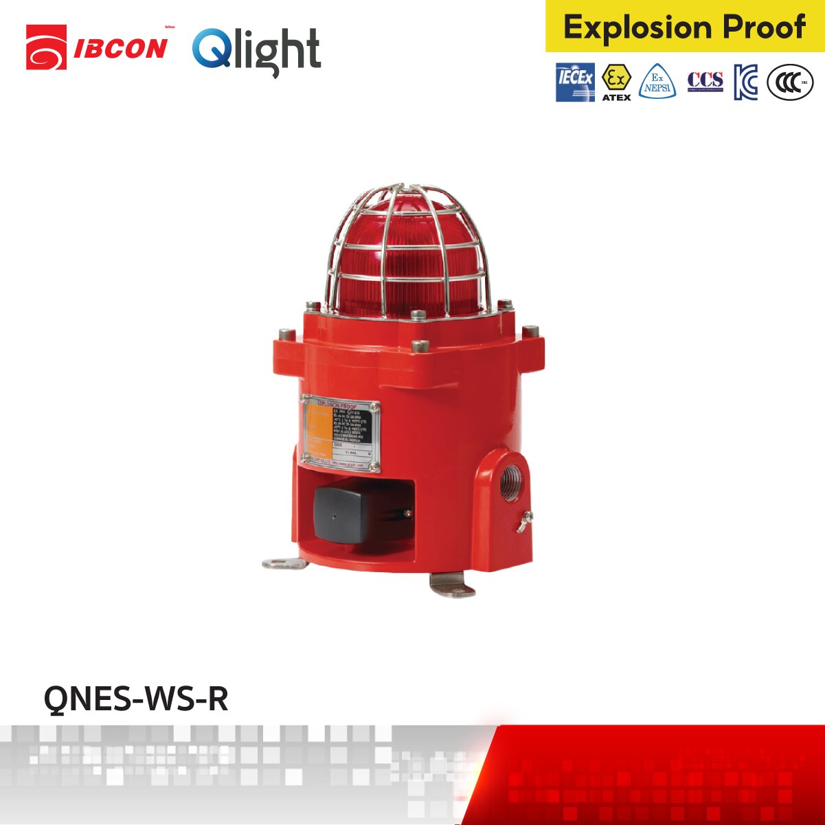 [QNES-WS] Ø92mm Explosion Proof LED Signal/ Warning Light and Electric ...