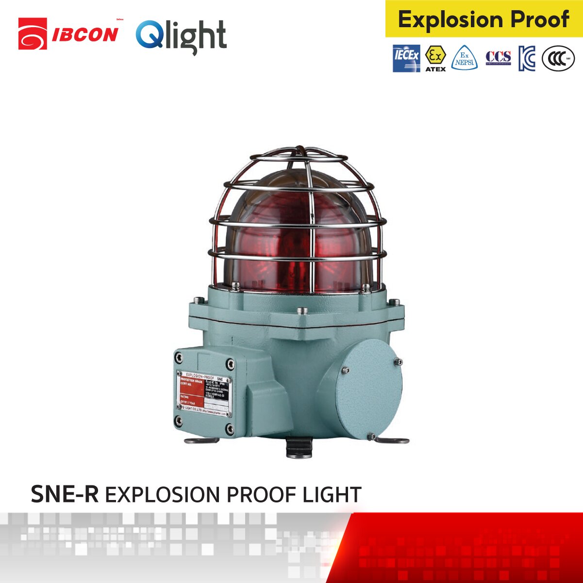 [SNE] Ø130mm Explosion Proof Bulb Revolving Warning Light - IBCON