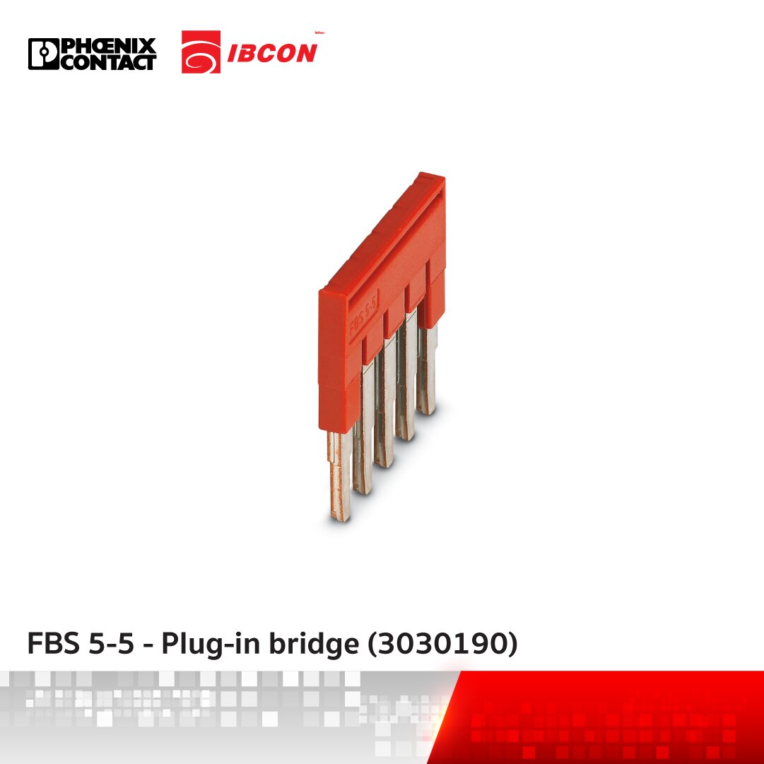 FBS 5-5 , Plug-in bridge [for PT, PTTN 2,5] : 3030190 (ชุด 8 ชิ้น) - IBCON