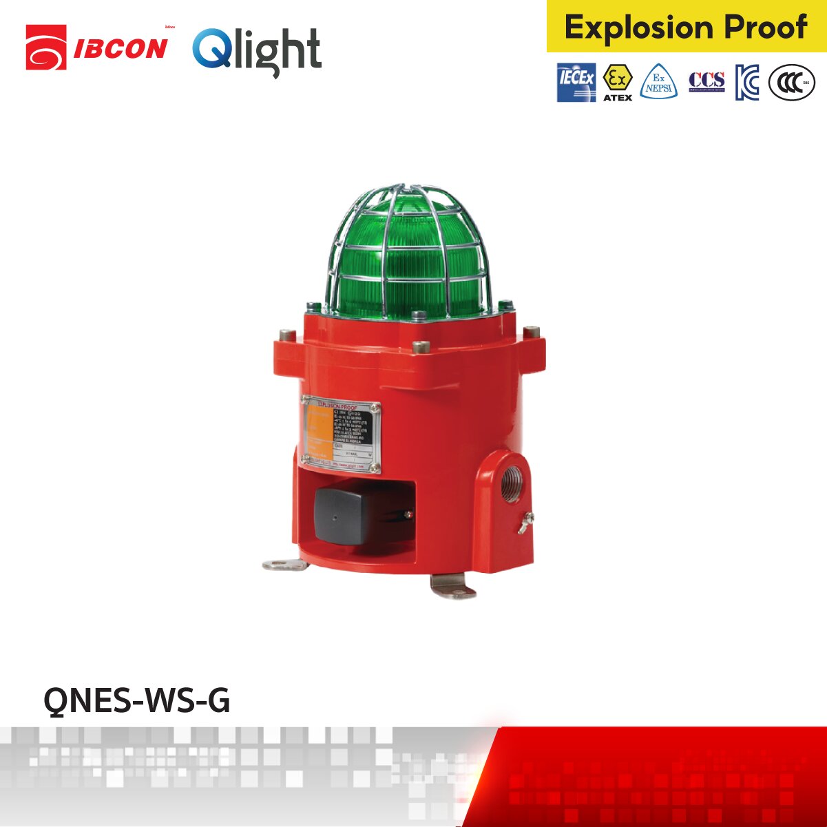 [QNES-WS] Ø92mm Explosion Proof LED Signal/ Warning Light and Electric ...