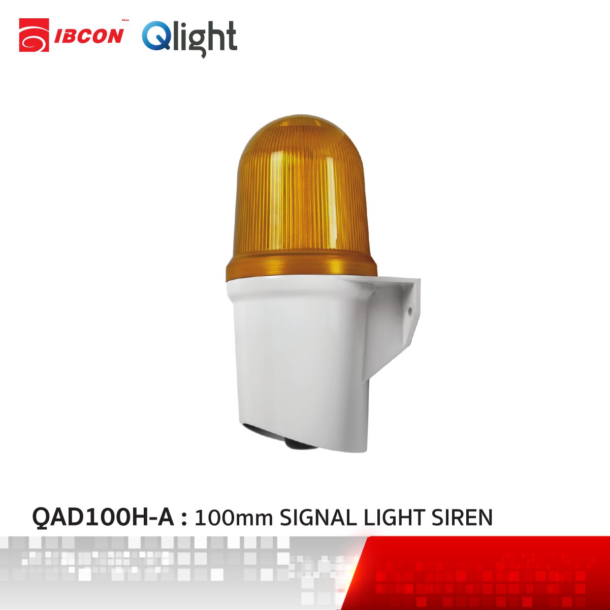 [QAD100H] Wall Mount Type LED Steady/Flash & Electric Horn - IBCON