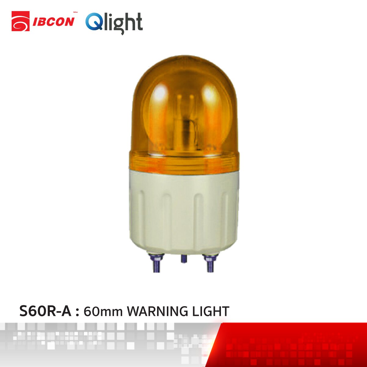 [S60R] Ø60mm Bulb Revolving Warning Light - IBCON