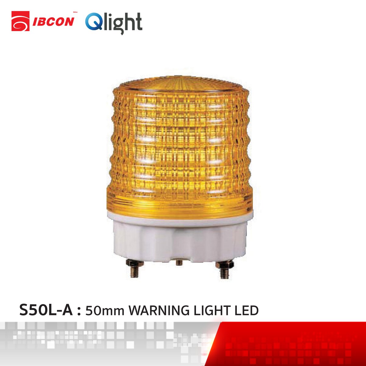 [S50L] Ø50mm LED Steady/Flashing Signal Light - IBCON