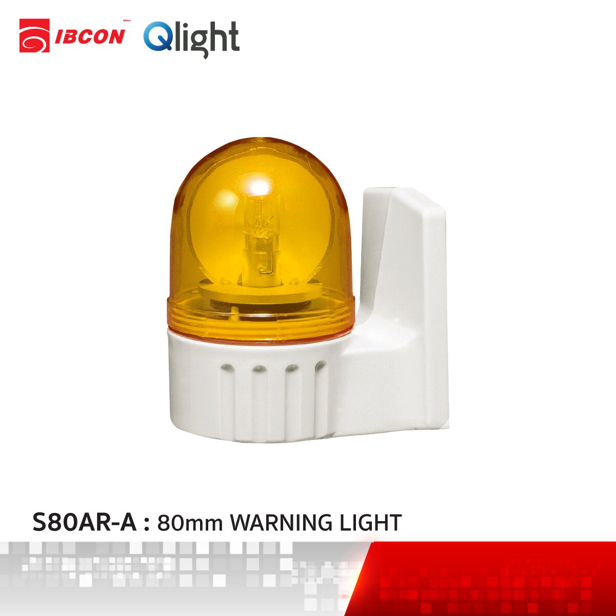 [S80AR] Ø80mm Bulb Revolving Warning Light - IBCON