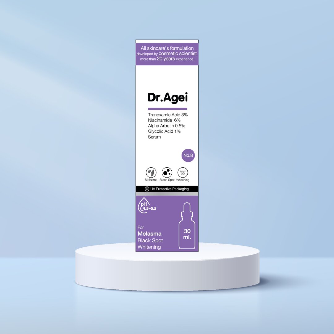 (No.8) สีม่วง_Dr.Agei Tranexamic Acid3% 30ml. - Siam Natural Products