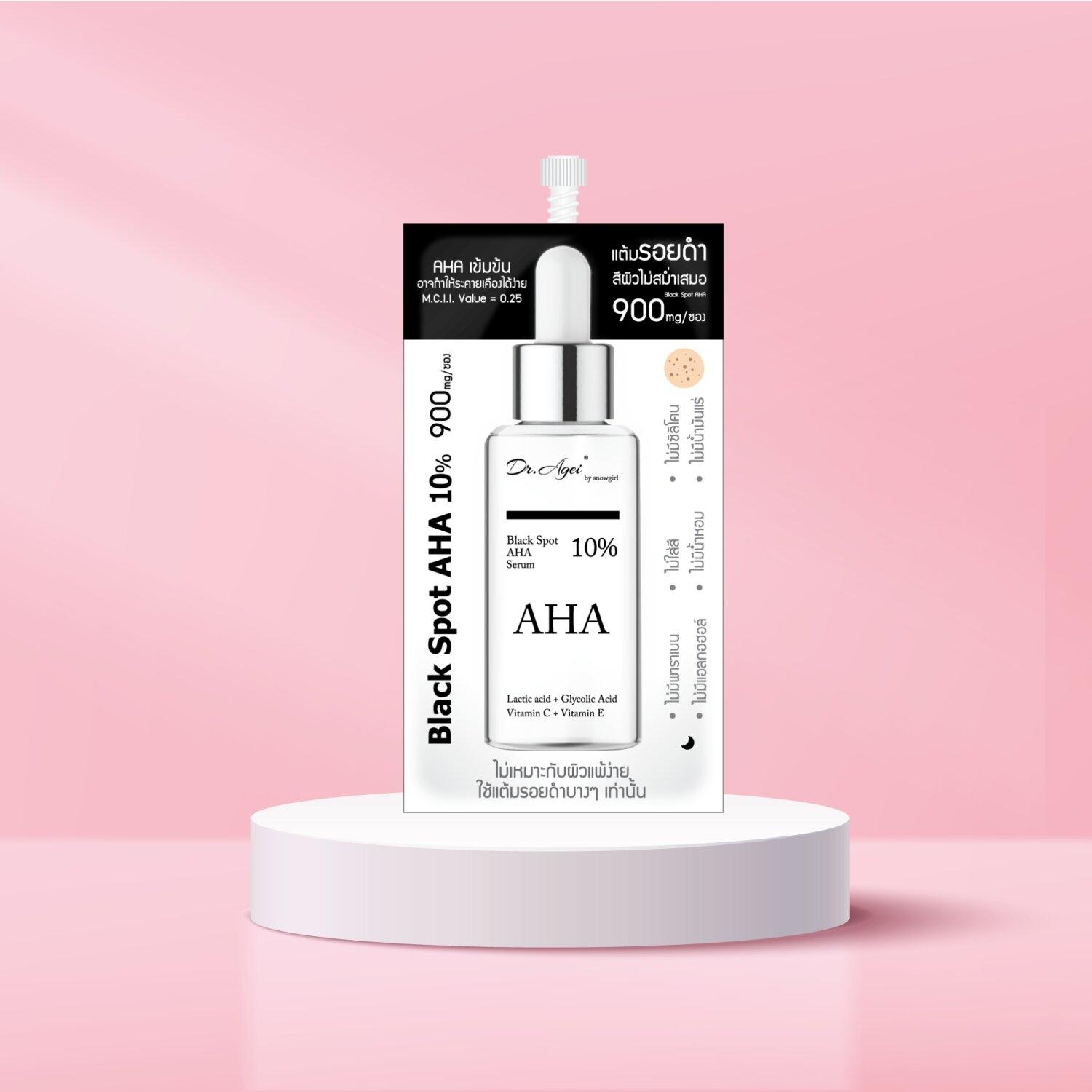 Dr.ด็อกเตอร์เอจจี้ แบล็ค สปอต AHA ซีรั่ม10% 9 กรัม - Siam Natural Products