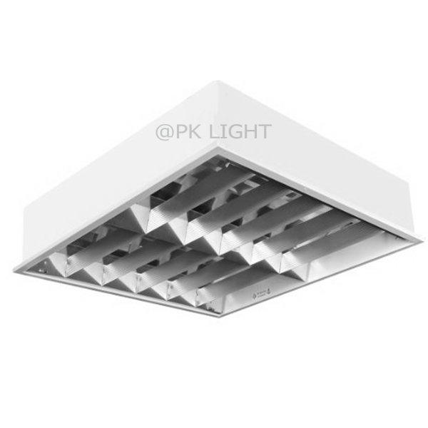 โคมตะแกรงถี่ฝังฝ้า อลูมิเนียมนอก 1x36W 15x120cm. - PK LIGHT