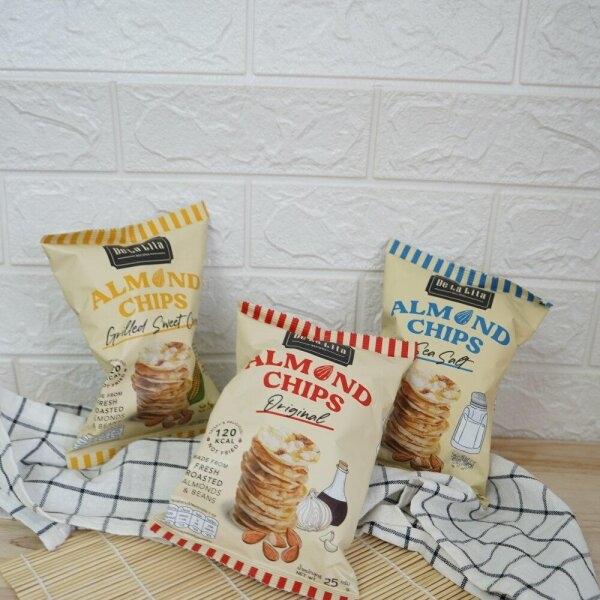 De La Lita แผ่นอัลมอลด์และข้าวรสดั้งเดิม ขนาด 25g. (03260) - Baimiang Healthy Shop ใบเมี่ยง