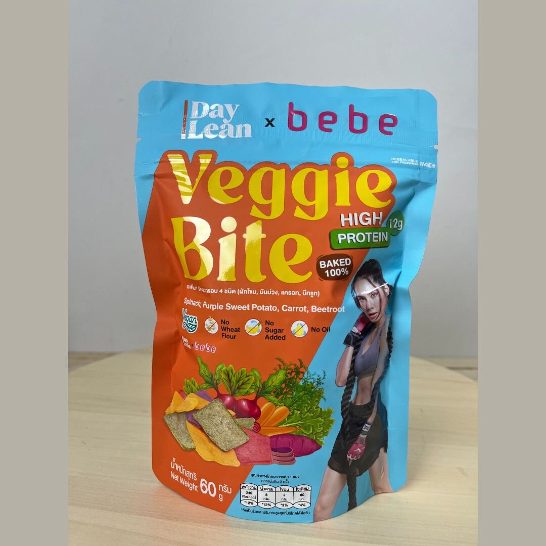 [ยกลัง 12 ซอง] Daylean X Bebe Veggie Bite ผักอบกรอบ ขนาด 60 g. (04522 ...