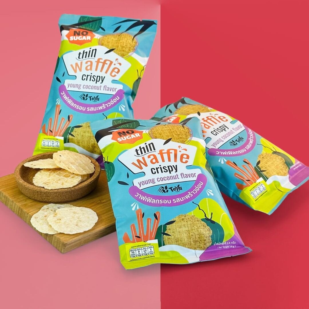 TEYA Waffle Crispy-Young Coconut 14 g. (03233) - Baimiang Healthy Shop