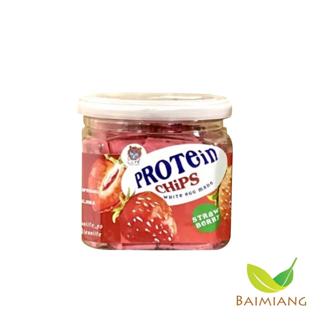 Leanlife Protein Chips Strawberry ขนาด 32 g. (03147) - Baimiang Healthy Shop ใบเมี่ยง