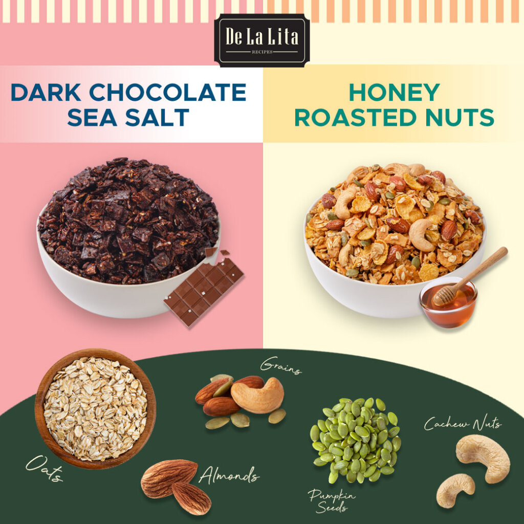 [2 ซอง] De La Lita ซีเรียลธัญพืชโปรตีน ดาร์กช็อก ขนาด 35 g. (00284-2) - Baimiang Healthy Shop ใบ ...