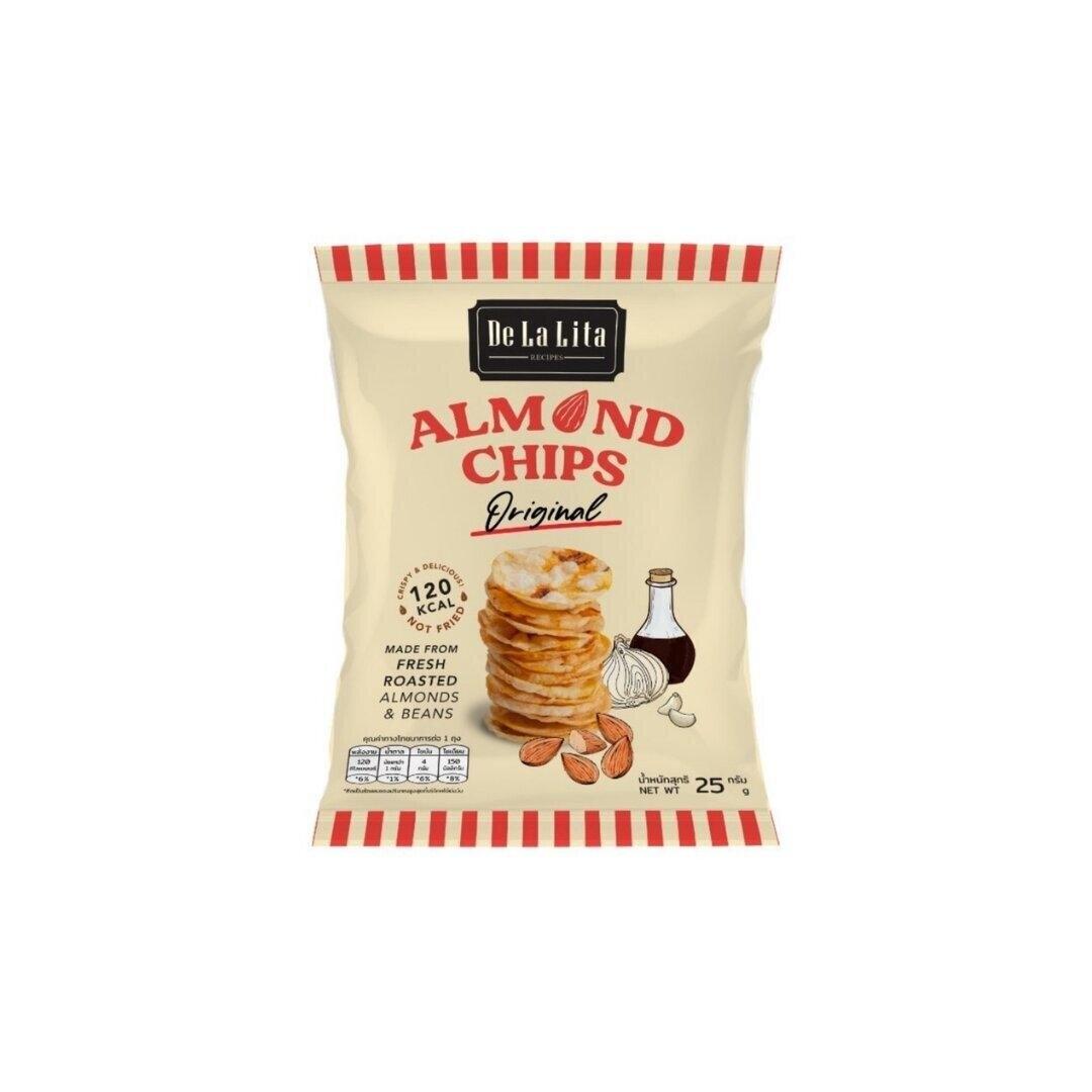 De La Lita แผ่นอัลมอลด์และข้าวรสดั้งเดิม ขนาด 25g. (03260) - Baimiang Healthy Shop ใบเมี่ยง