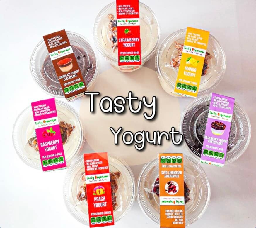 Tasty Organique Yogurt รสมะม่วง 180 g. (00449) - Baimiang Healthy Shop ใบเมี่ยง