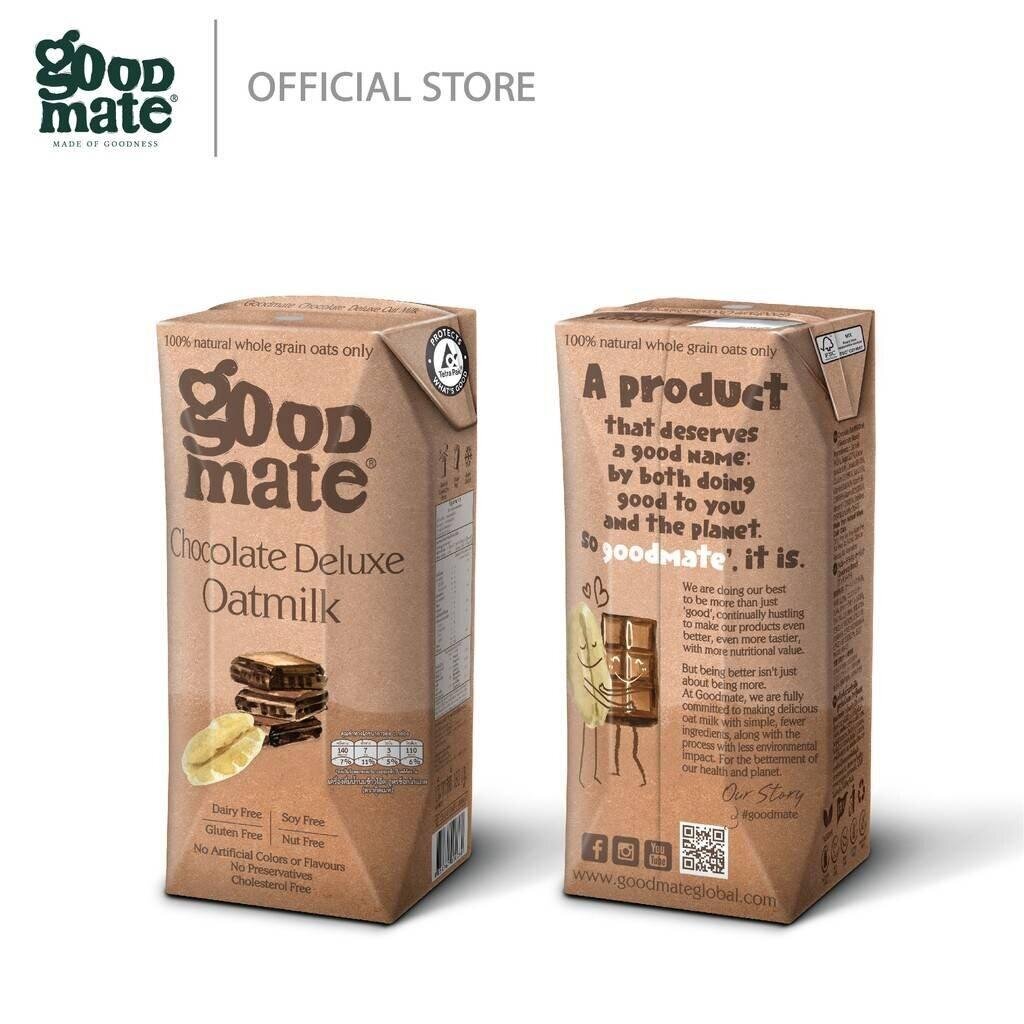 Goodmate นมโอ๊ตช็อกโกแลต ดีลักซ์ ขนาด 180 ml. (03560) - Baimiang ...
