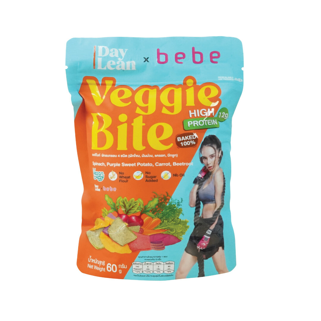 [ยกลัง 12 ซอง] Daylean X Bebe Veggie Bite ผักอบกรอบ ขนาด 60 g. (04522 ...
