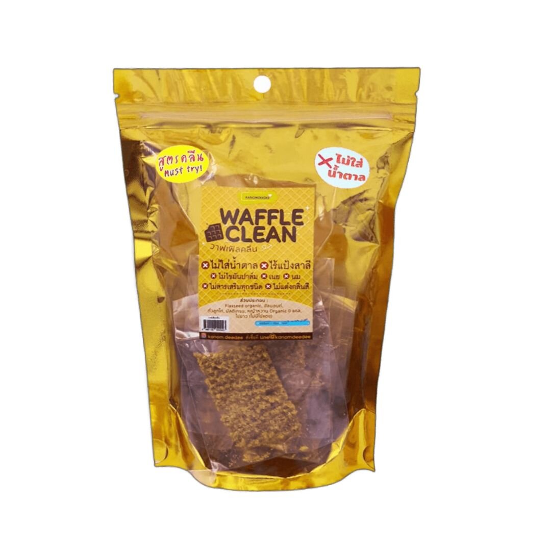 Kanomdeedee วาฟเฟิลคลีน รสธรรมชาติ ขนาด 130 g. (03302) - Baimiang Healthy Shop