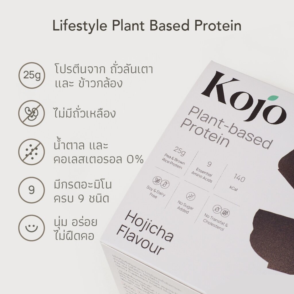 KOJO โปรตีนถั่วลันเตา รสแอเปิ้ลเขียว ขนาด 350 g. (04463) - Baimiang ...