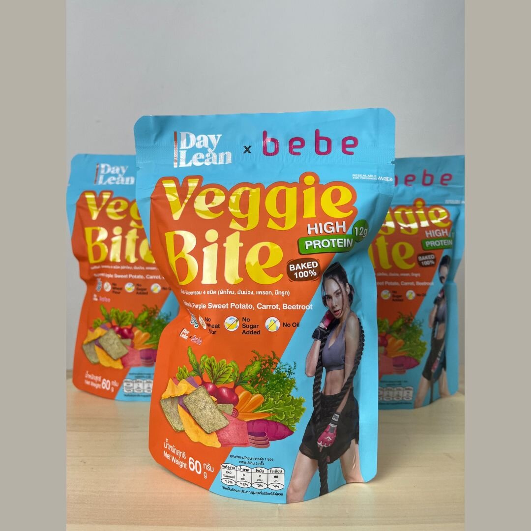 [ยกลัง 12 ซอง] Daylean X Bebe Veggie Bite ผักอบกรอบ ขนาด 60 g. (04522 ...