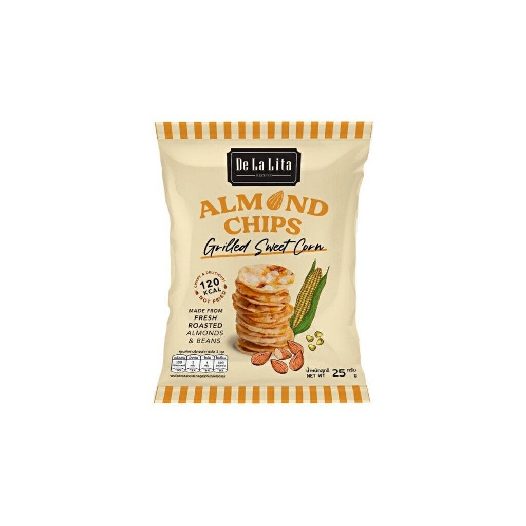 De La Lita แผ่นอัลมอลด์และข้าวรสข้าวโพด ขนาด 25g. (03261) - Baimiang Healthy Shop ใบเมี่ยง