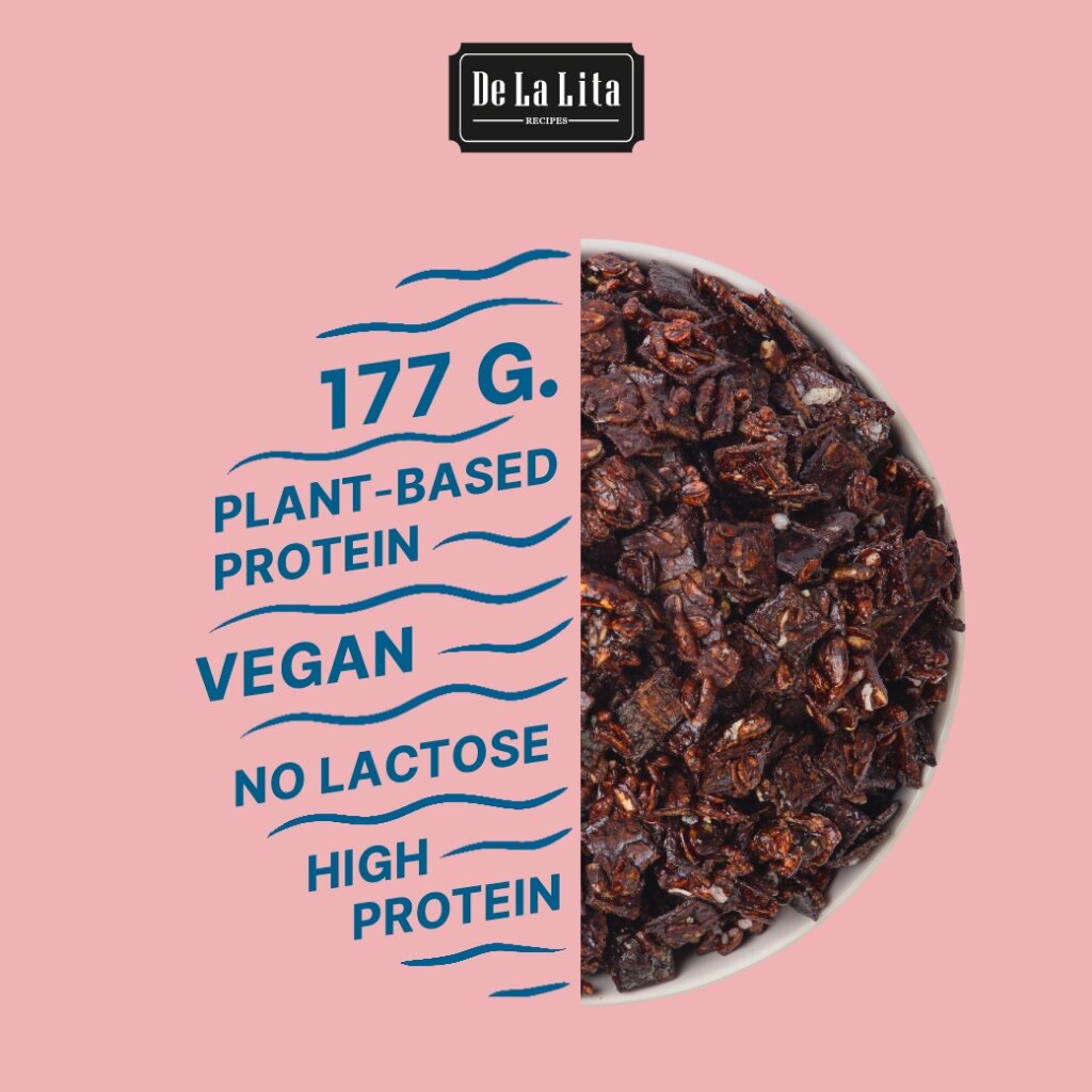De La Lita ซีเรียลธัญพืชโปรตีน ดาร์กช็อก ขนาด 177 g. (04765) - Baimiang Healthy Shop ใบเมี่ยง