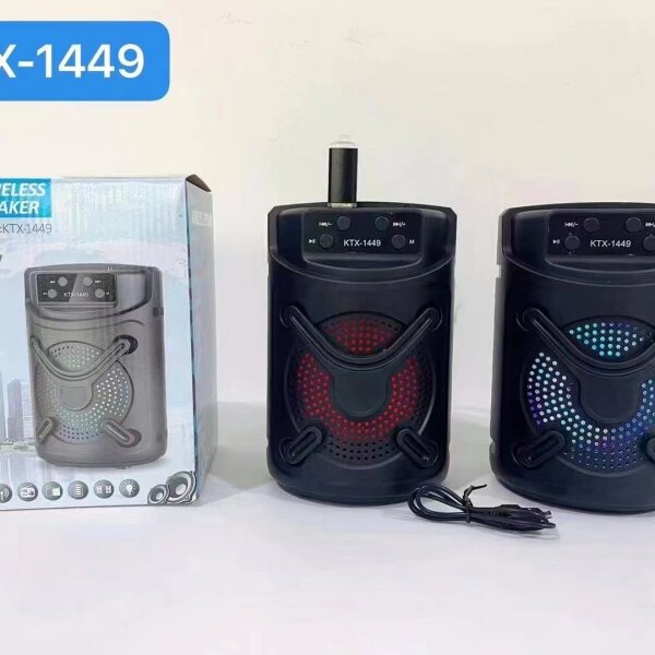 ลำโพงบลูทูธ 4นิ้ว KTS-1449 รองรับ USB/ memory card/ FM Bluetooth Speaker - myhappyphones