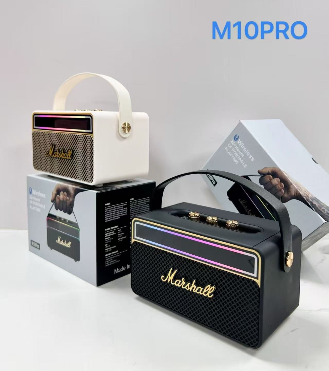 ลำโพงบลูทูธเบสหนัก MarshaII M10pro Portable Bluetooth speaker - myhappyphones