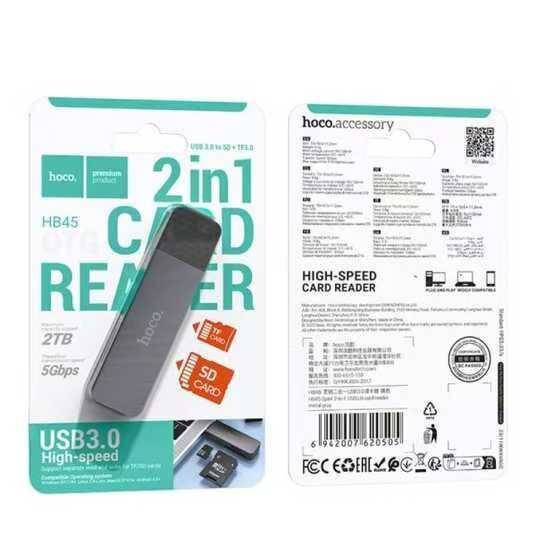 HOCO HB45 USB Card reder USB 2in1 การ์ดลีดเดอร์ - myhappyphones