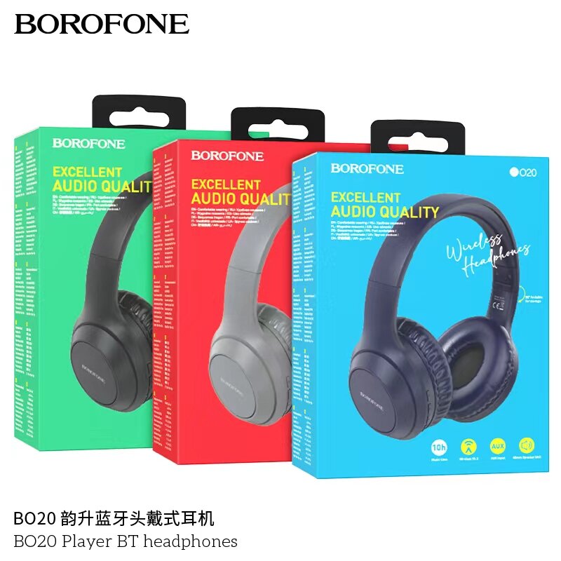 BOROFONE BO20 หูฟังบลูทูธ ครอบหู Wireless headphones Player - myhappyphones