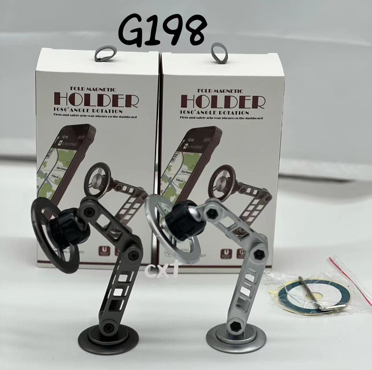 หมุนได้ Magsafe ที่วางโทรศัพท์ในรถยนต์ แบบแม่เหล็ก อลูมิเนียมอัลลอยด์ G198 - myhappyphones