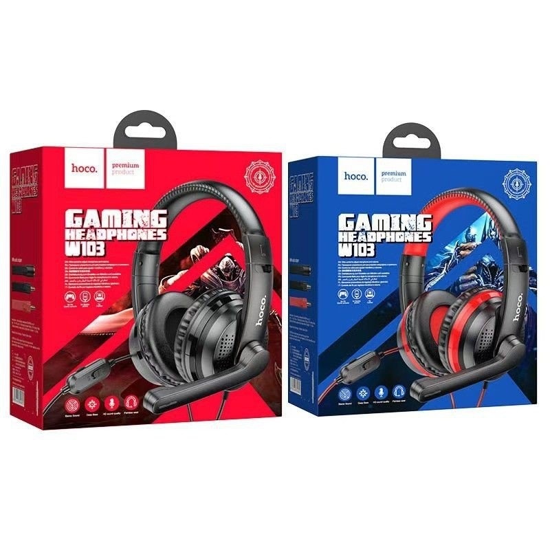 Hoco W103 Gaming Headphones หูฟังคอมพิวเตอร์ครอบหู พร้อมไมโครโฟน ...