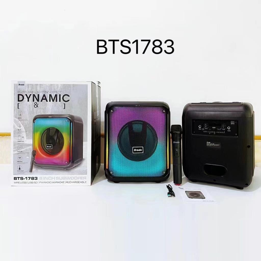 ลำโพงบลูทูธ 8 นิ้ว แถมไมค์ลอยไฟ LED BTS-1783 DYNAMIC [CLEAN&BIG SOUND ...