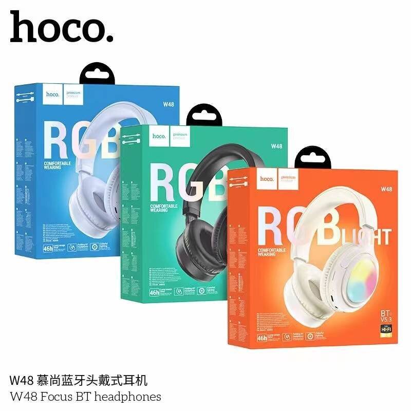 Hoco W48 หูฟัง หูฟังไร้สาย หูฟังบลูทูธ ระบบ BT 5.3 เสียงดี HiFi หูฟัง ...
