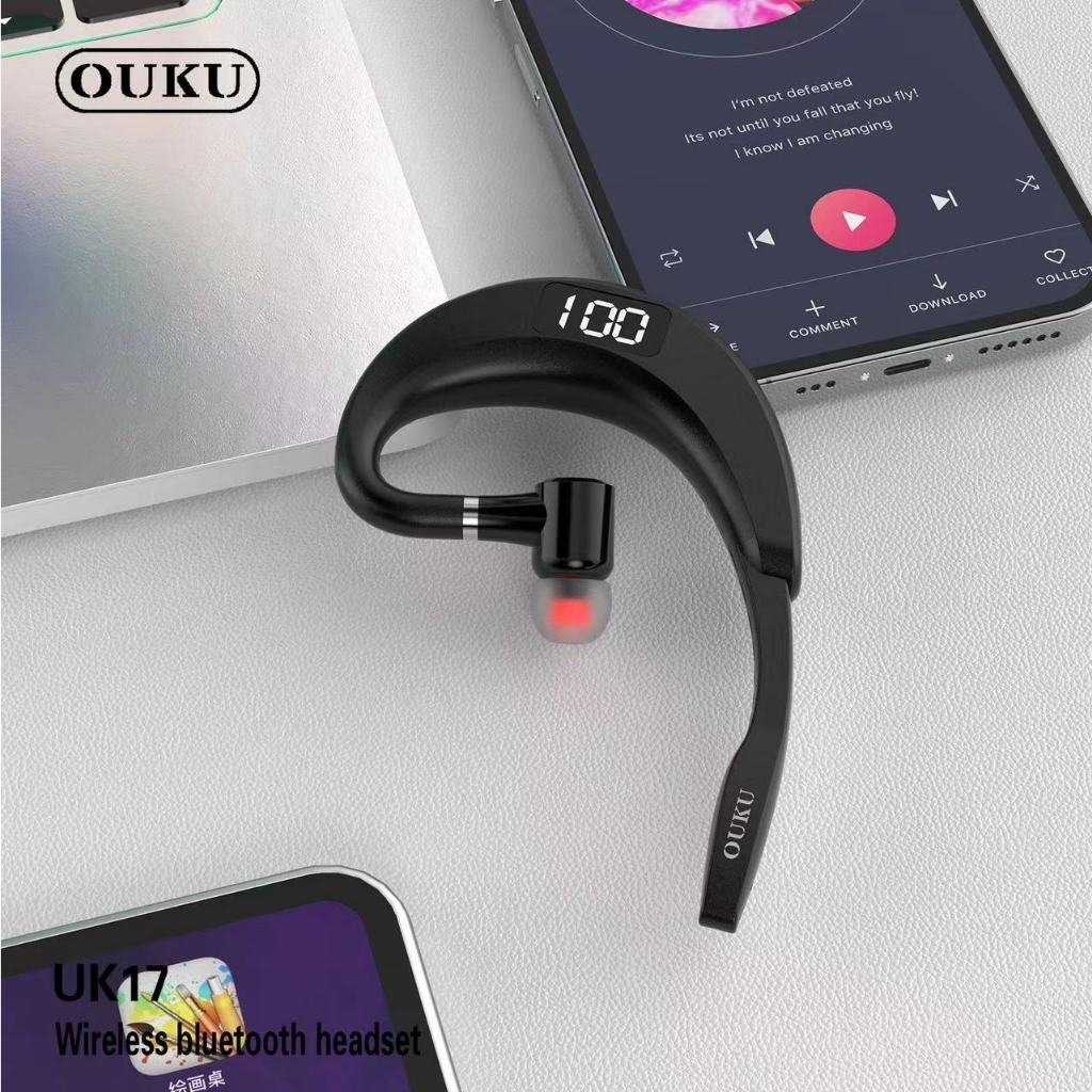 OUKU รุ่น UK17 หูฟังบลูทูธไร้สายแบบเกี่ยวหูข้างเดียว Wireless Bluetooth ...