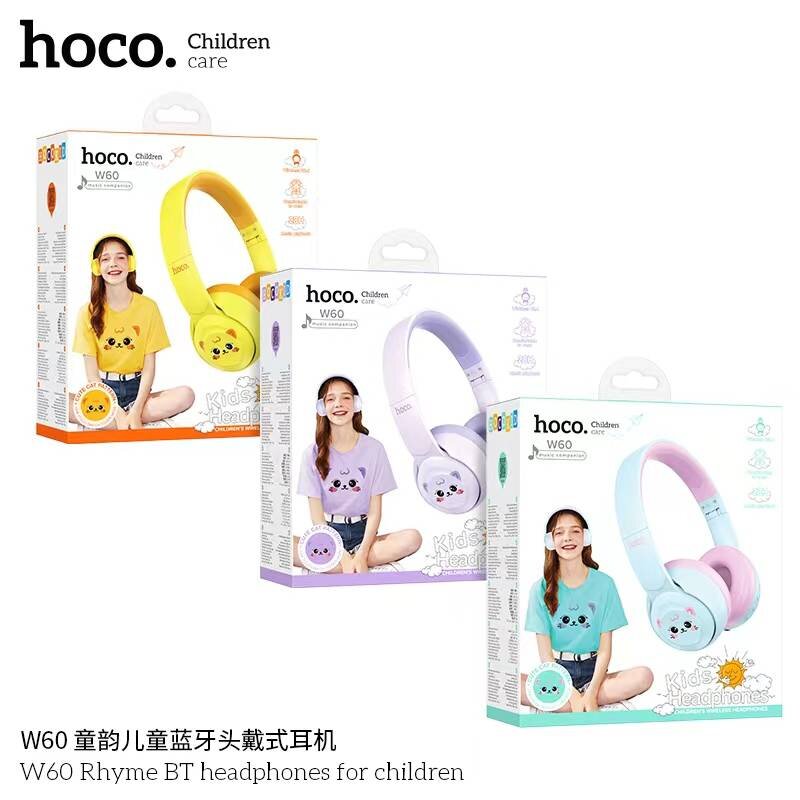 หูฟังแบบครอบหูการ์ตูน Hoco W60 หูฟังแบบบลูทูท BLUETOOTH HEADPHONE - myhappyphones