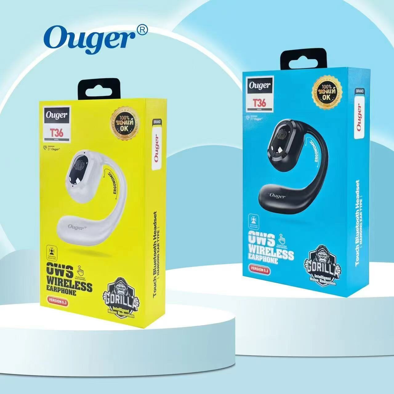 OUGER T36 หูฟังบลูทูทข้างเดียว Wireless earphone - myhappyphones