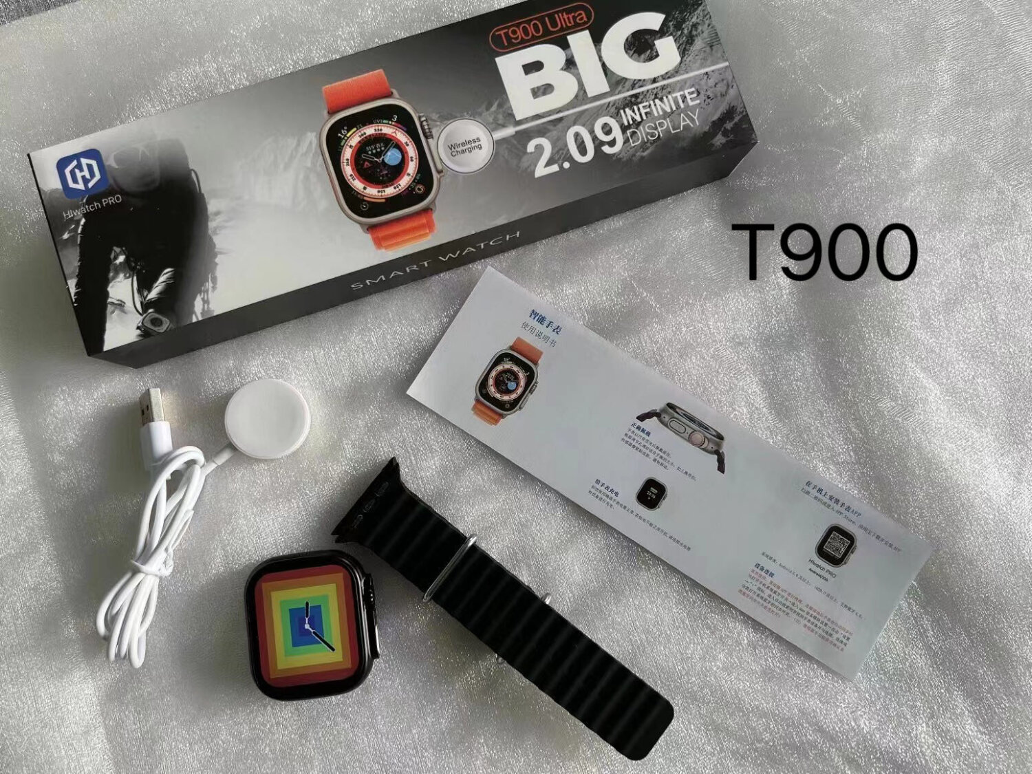 T900 Ultra 4สี Smartwatch สมาร์ทวอทช์ นาฬิกา สัมผัสได้เต็มจอ 2.09 นิ้ว ...