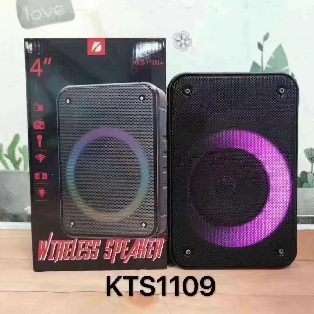 ลำโพงไร้สาย รุ่น KTS-1109 ลำโพงดอก 4 นิ้ว เสียงดัง ปรับเบสได้ มีไฟ LED - myhappyphones
