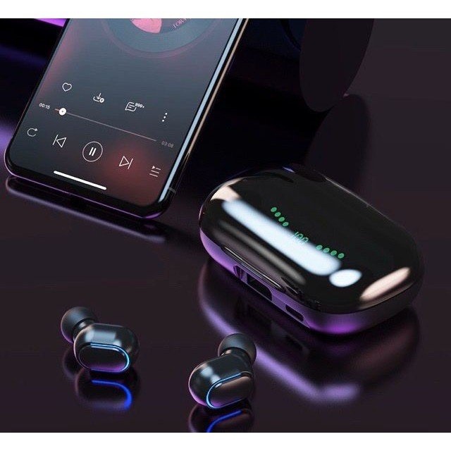 TWS T11 หูฟังไร้สาย stereo call headset Battery display TWS - myhappyphones