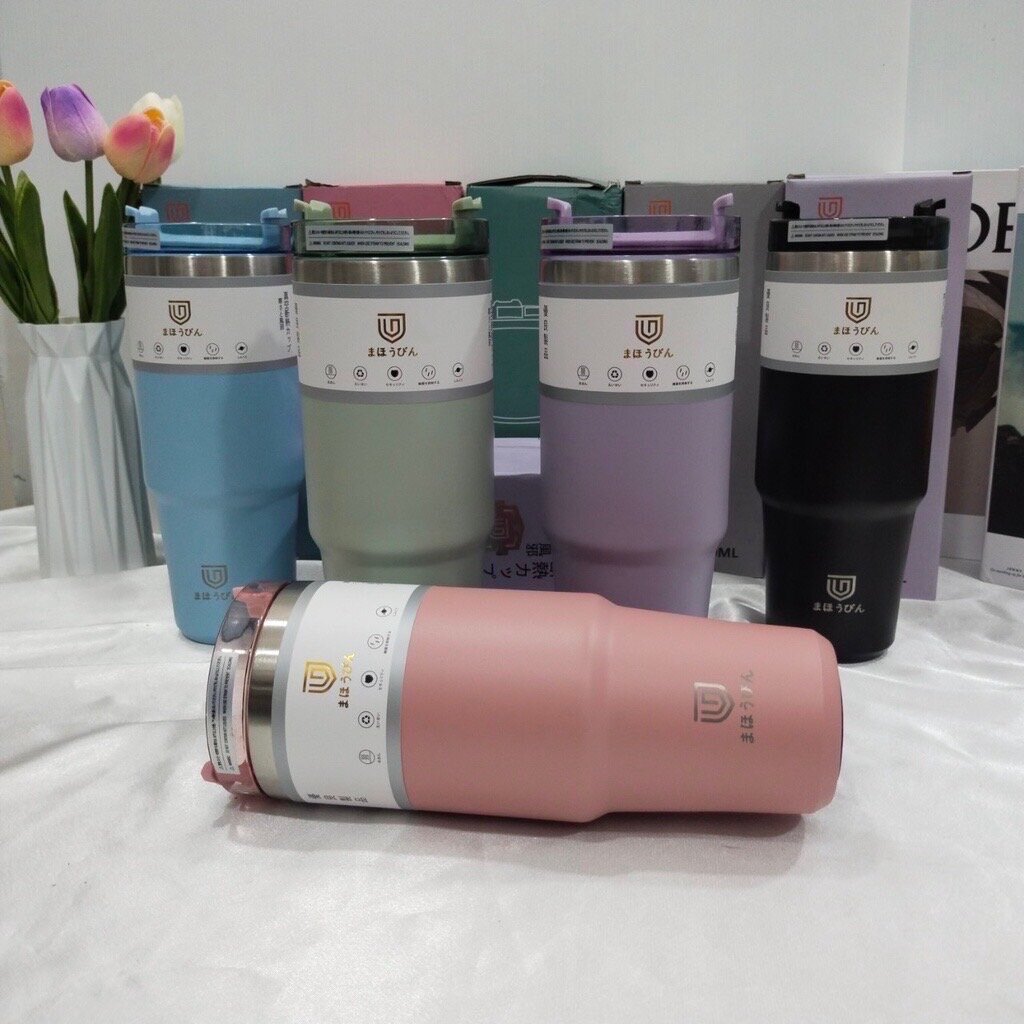 แก้วเก็บความเย็น MAHOBIN 30oz พร้อมหลอด การเก็บอุณภูมิดีมาก แสตนเลสอย่างดี 304 มีทั้งหมด 5 สี MD ...