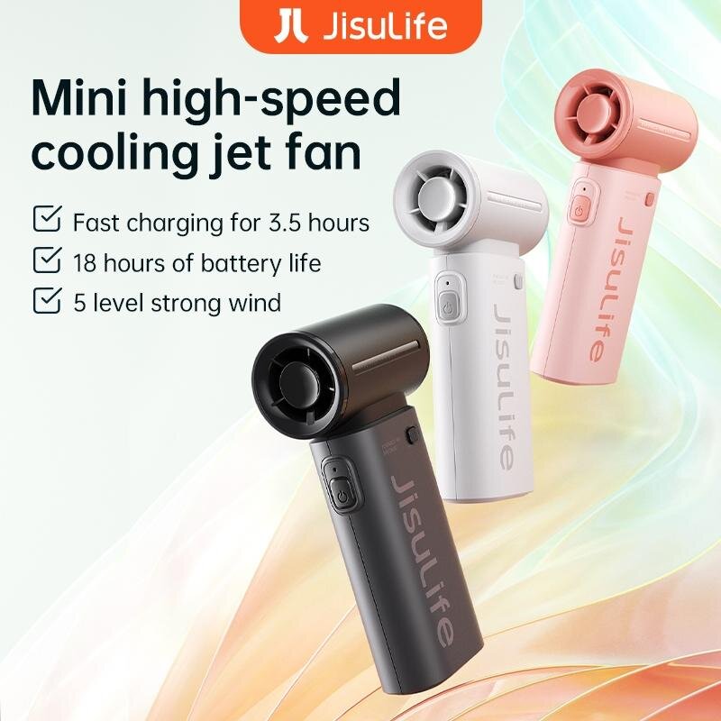 ของแท้ Jisulife พัดลมเจ็ท ขนาดเล็ก แบบพกพา 3600mAh - myhappyphones